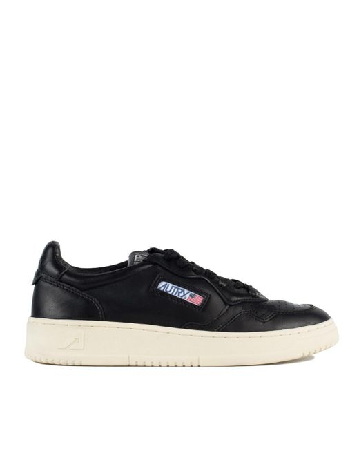 Autry Super Soft Black Nappa Medalist Low Sneakers in Blue for Men ...