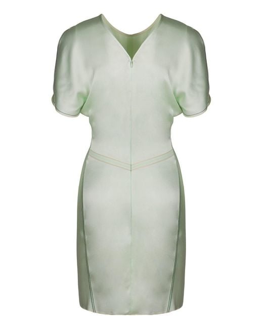 Victoria Beckham Mini Dress With Draping in Green | Lyst UK