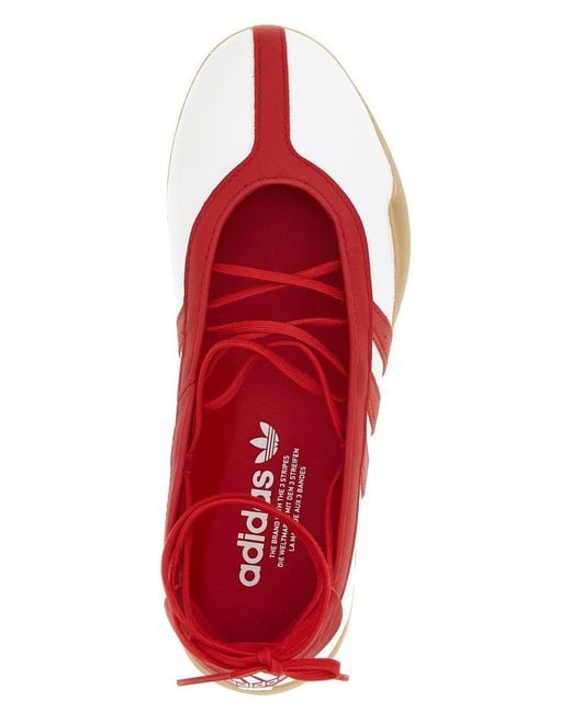 adidas Originals 'Taekwondo Mei' Leather Ballet Flats With in Red | Lyst UK
