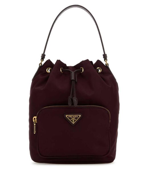 Prada Bucket Bags in Red | Lyst UK