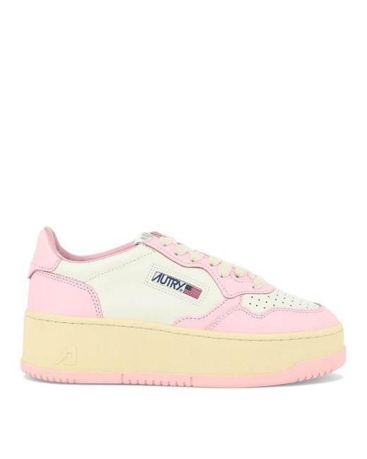 Autry "Platform Medalist" Sneakers in Pink | Lyst