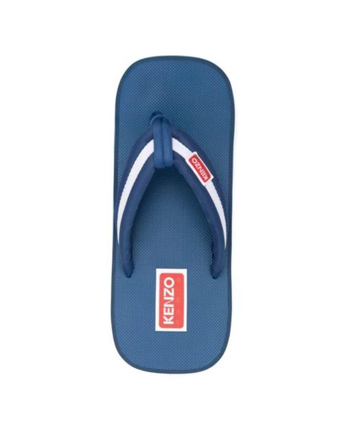 KENZO Flat Flipflops in Blue for Men | Lyst UK