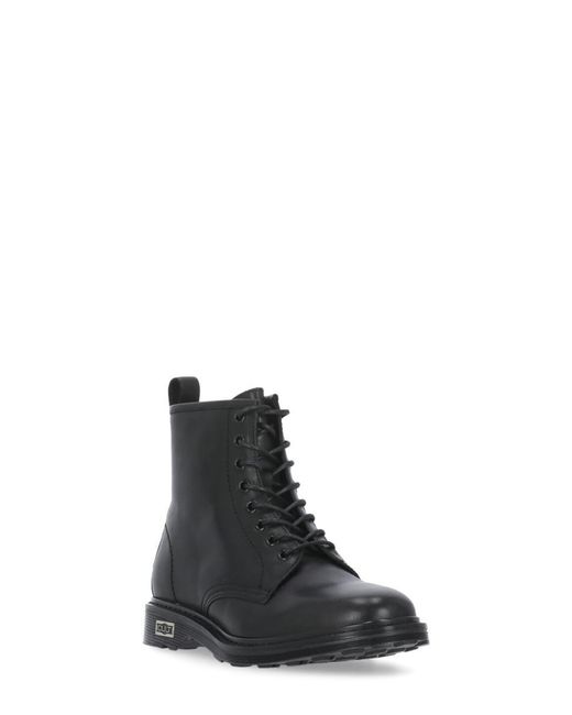 Cult Lace-Up Leather Ankle Boots in Black | Lyst