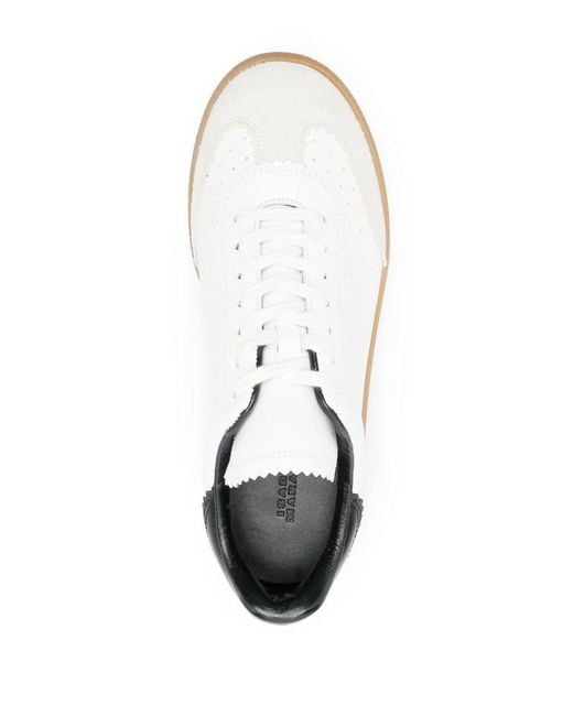 Isabel Marant Bryce Leather Sneakers in White | Lyst UK