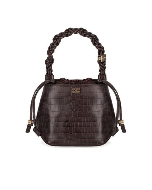 Ganni Bou Bucket Bag in Black | Lyst