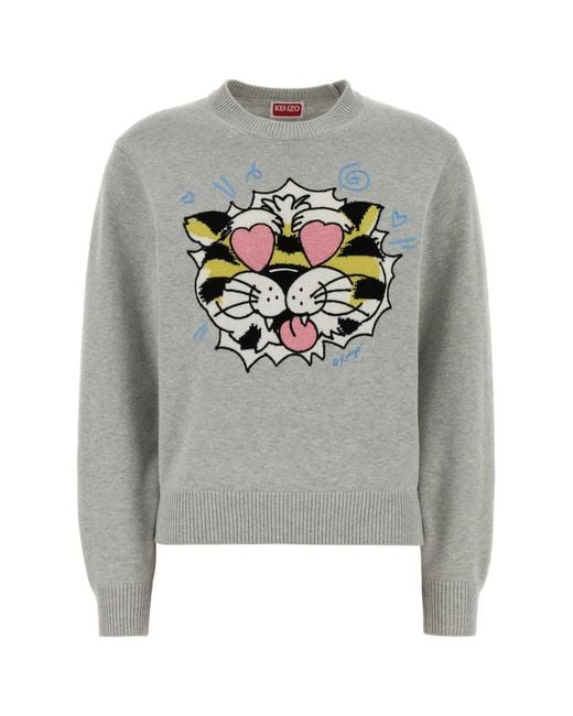 KENZO Knitwear in Grey | Lyst UK