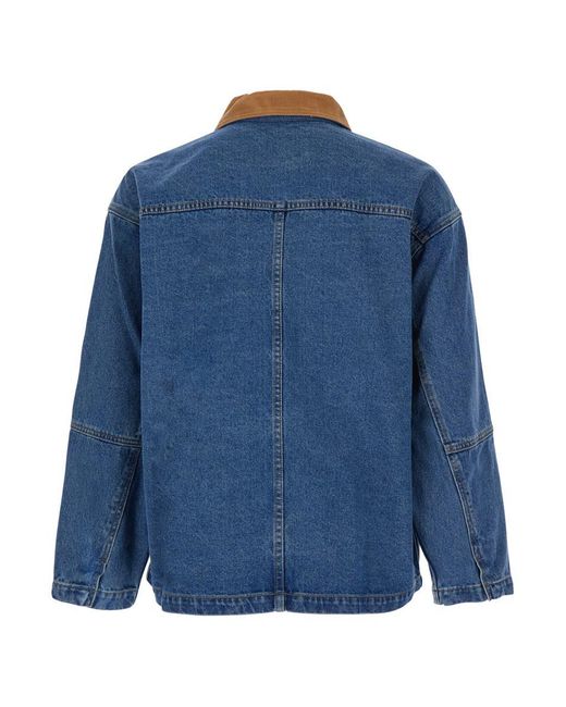 DUNST Jacket With Contrast Collar And Patch Pockets On The Chest in ...