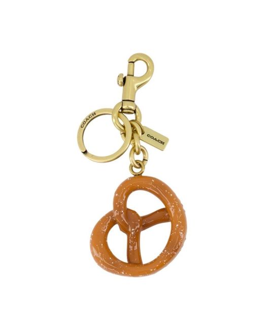 COACH Small Pretzel Keyring in Metallic | Lyst