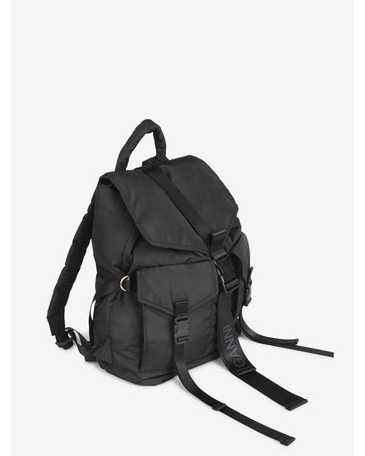 Ganni Technical Backpack in Black | Lyst