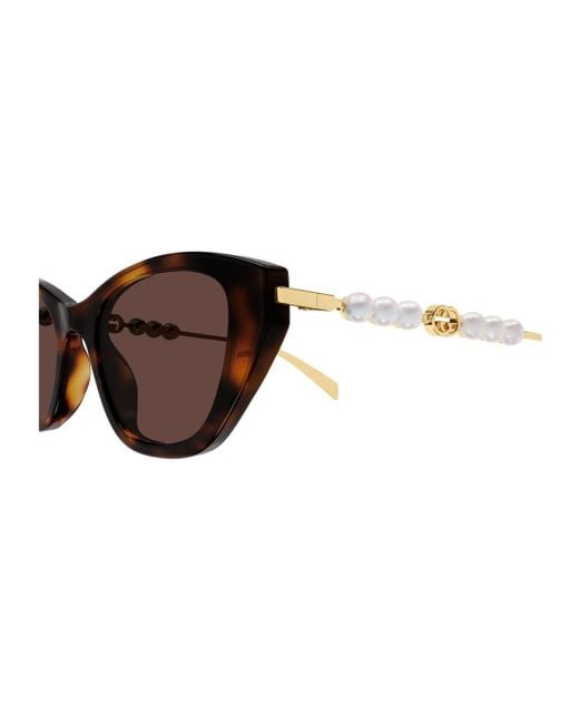 Gucci Gg1968S Linea Emblem Sunglasses in Brown | Lyst UK