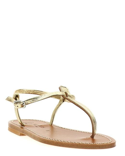 K. Jacques 'picon' Thong Sandals in Natural | Lyst