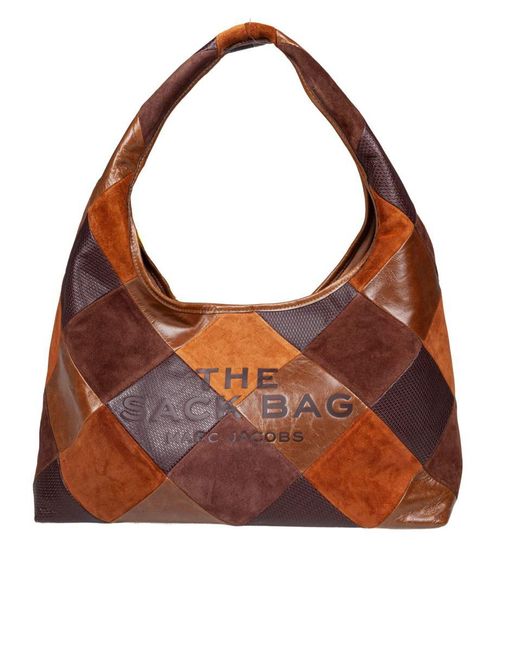 Marc Jacobs Patchwork Suede Tote Bag in Brown | Lyst