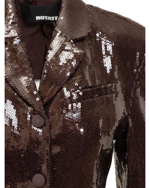 ROTATE BIRGER CHRISTENSEN Mini Blazer Dress in Brown | Lyst