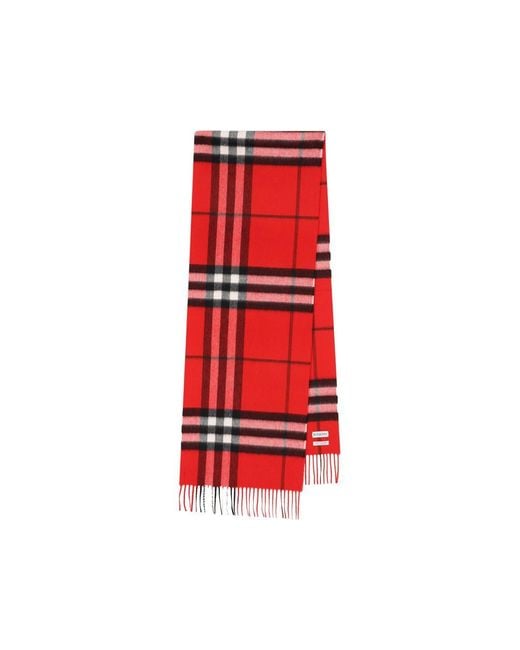 Burberry Scarves in Red | Lyst UK