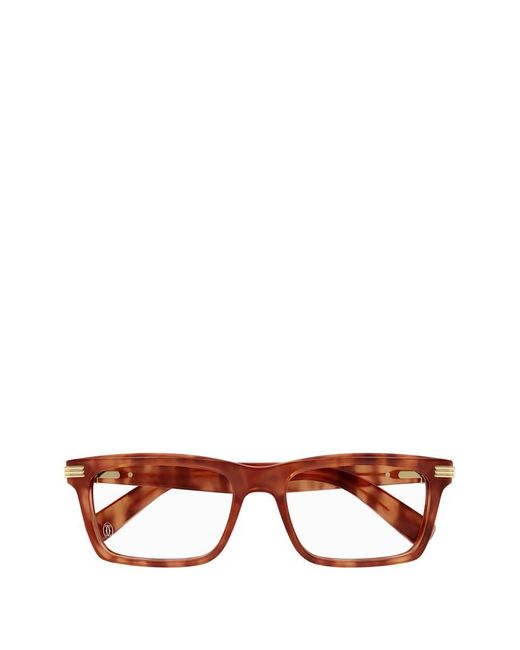 Cartier Eyeglasses In Brown For Men Lyst