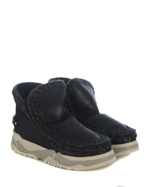 Mou Ankle Boots "trainer Big Logo" in Blue | Lyst