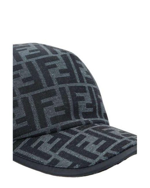 Fendi All Over Logo Baseball Cap in Black for Men | Lyst