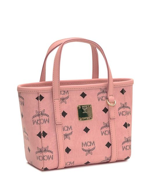 MCM Mini Shopper in Pink | Lyst