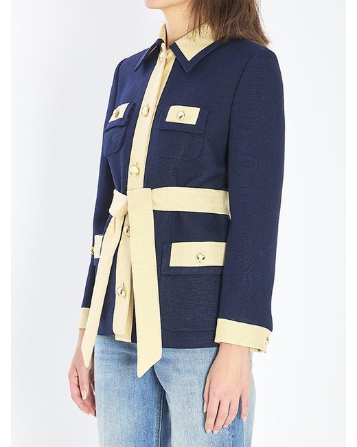 Valentino Garavani Caban Jacket in Blue | Lyst UK