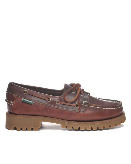 Sebago Ranger Waxy Shoes in Brown | Lyst UK