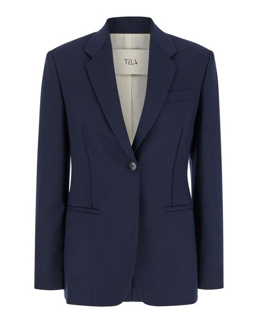 Tela Abelia Blazer in Blue | Lyst