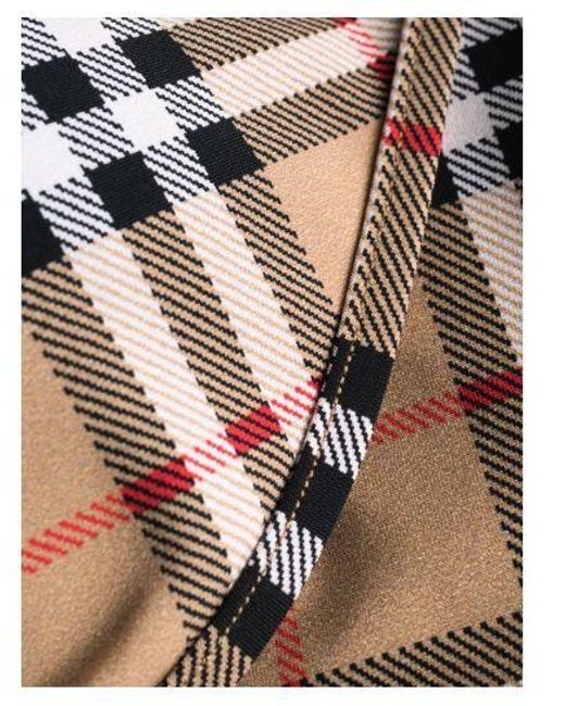 Burberry Check Motif Bikini Set in Metallic | Lyst