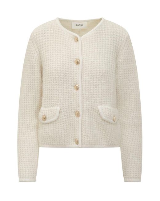 Ba&sh Wool Cardigan in White | Lyst UK