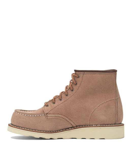 Red Wing "6' Moc Toe 3319 Dusty Rose Abilene" Lace-Up Ankle Boots in ...