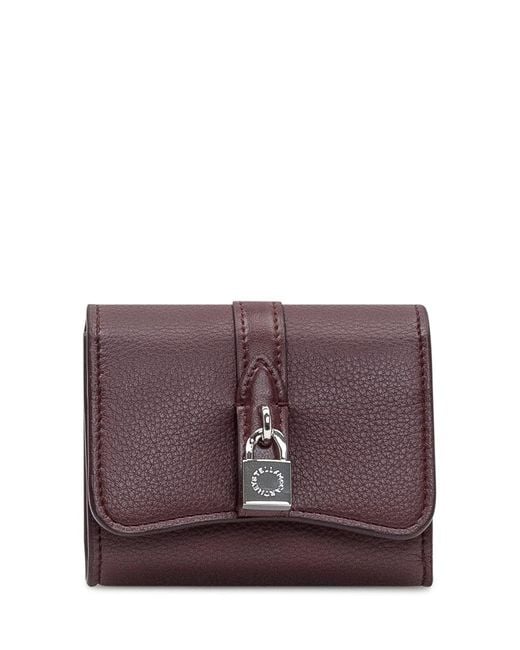 Stella McCartney Lock Wallet In Bordeaux in Purple | Lyst UK