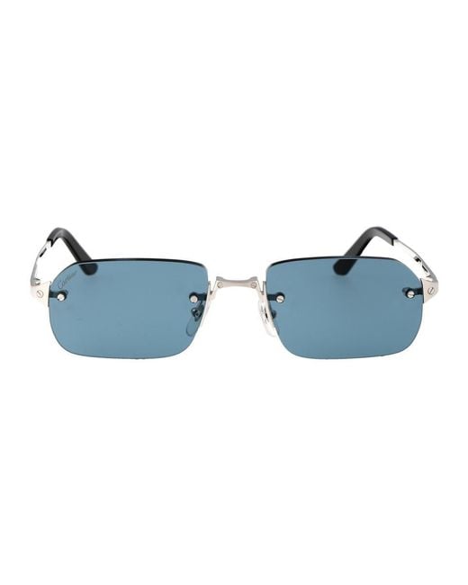 Cartier Sunglasses in Blue for Men | Lyst UK