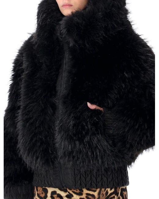 Goldbergh Indira Reversible Faux Fur Ski Jacket in Black | Lyst