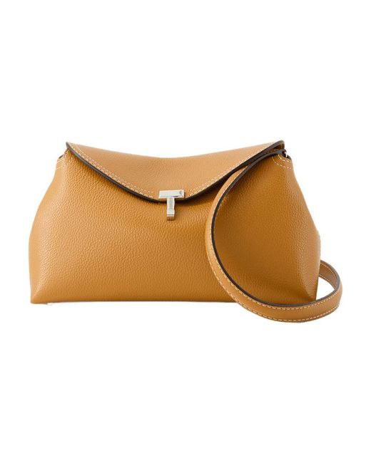 TOTEME T Lock Clutch in Brown | Lyst UK