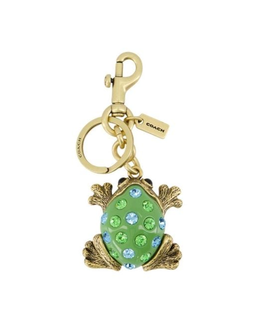 COACH Frog Keychain in Green | Lyst