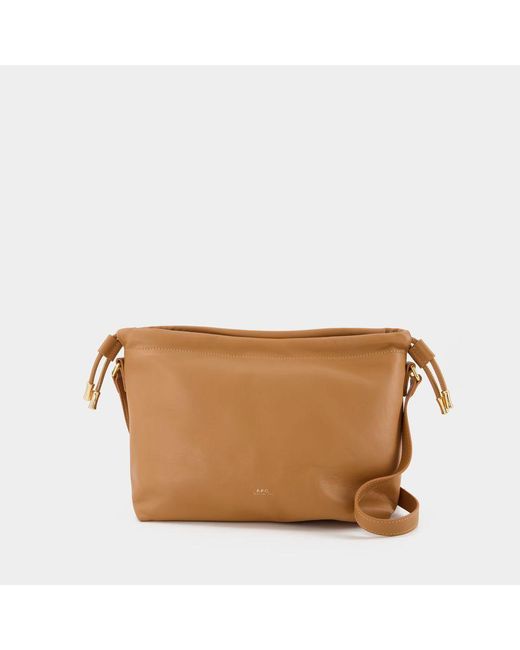 A.P.C. Ninon Mini Hobo Bag in Brown | Lyst