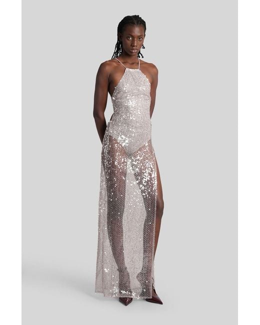 ANDAMANE West Maxi Long Dress in Pink | Lyst UK