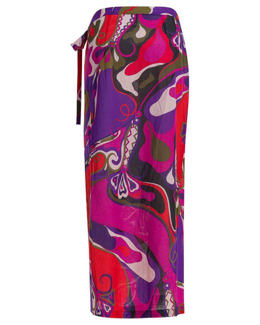 PUCCI "Orchidee" Pareo in Purple | Lyst UK