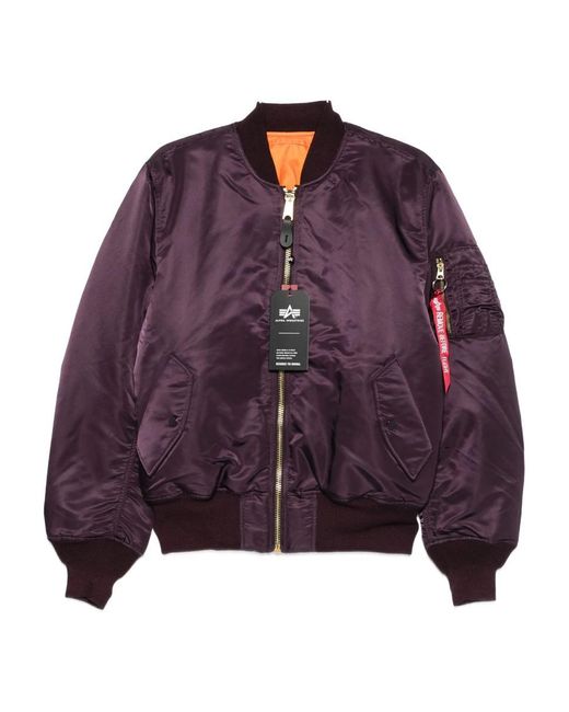 Alpha Industries Ma-1 Heritage Bomber Jacket in Purple for Men | Lyst UK