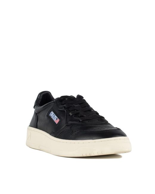 Autry Super Soft Black Nappa Medalist Low Sneakers in Blue for Men | Lyst
