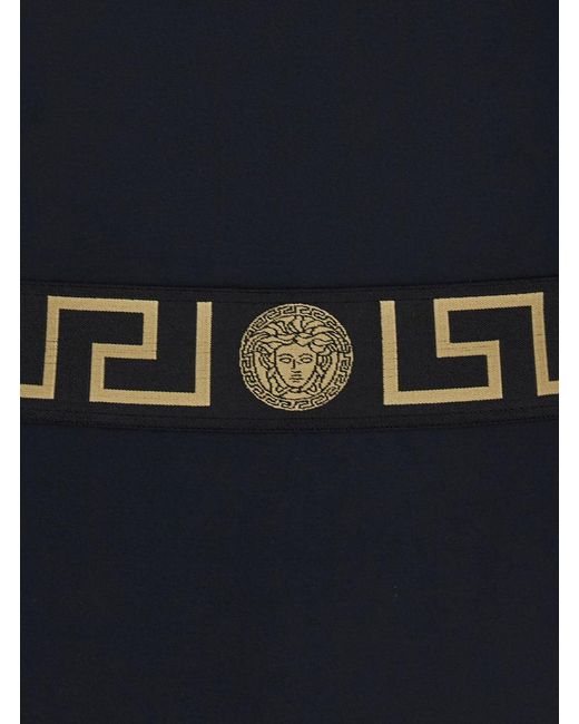 Versace One-Piece Swimsuit With Greca And Medusa Band in Black | Lyst