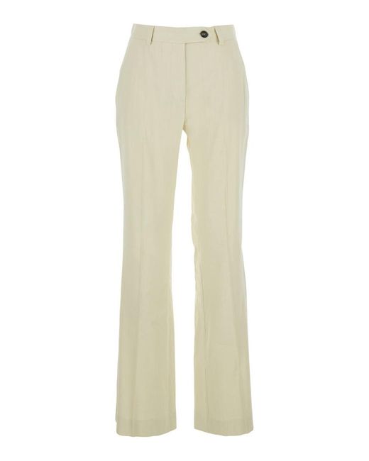 Tela Pants With Belt Loops in Natural | Lyst