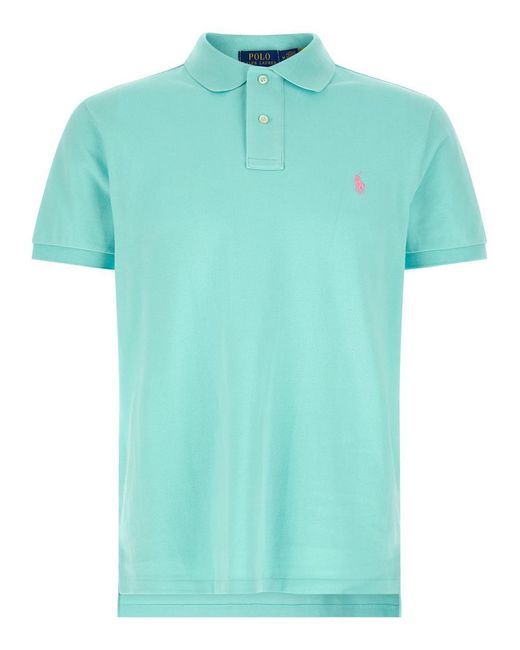 Polo Ralph Lauren Logo Embroidery Polo Shirt in Green for Men | Lyst UK