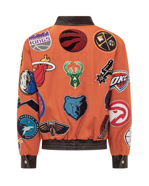 Jeff Hamilton Nba College Jacket in Orange for Men | Lyst