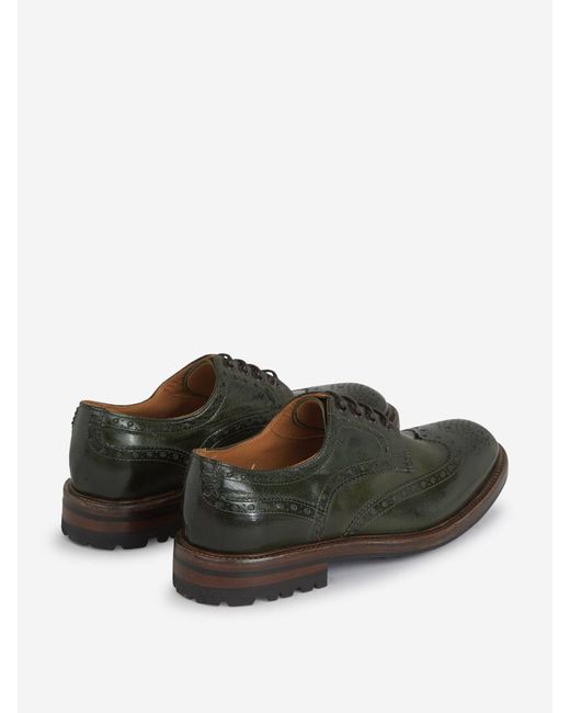 Green George George Leather Brogue Shoes in Green for Men | Lyst