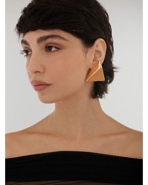 FEDERICA TOSI 'Virtual' Metallic Earings With Butterfly Clasp Closure ...