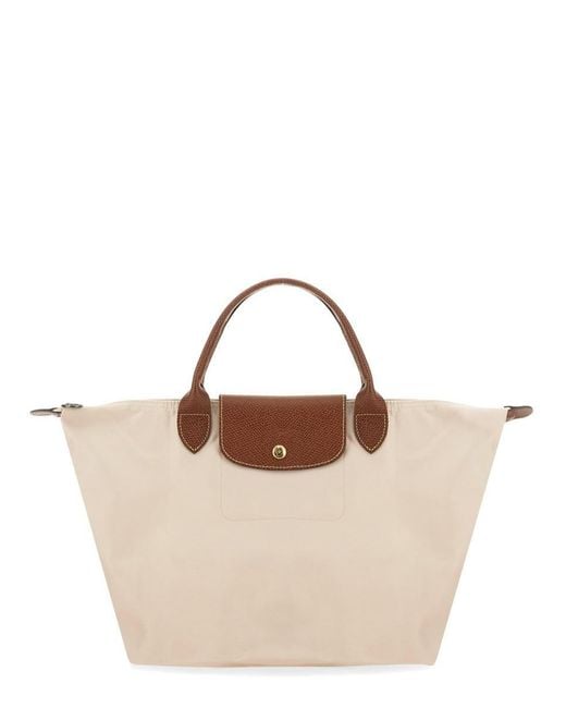 Longchamp Le Pliage Medium Bag in Natural | Lyst