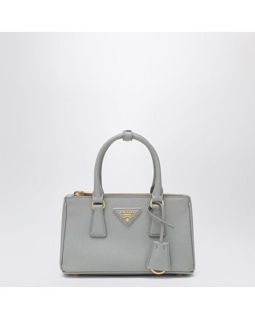 Prada Galleria Mini Bag Light in Grey | Lyst UK