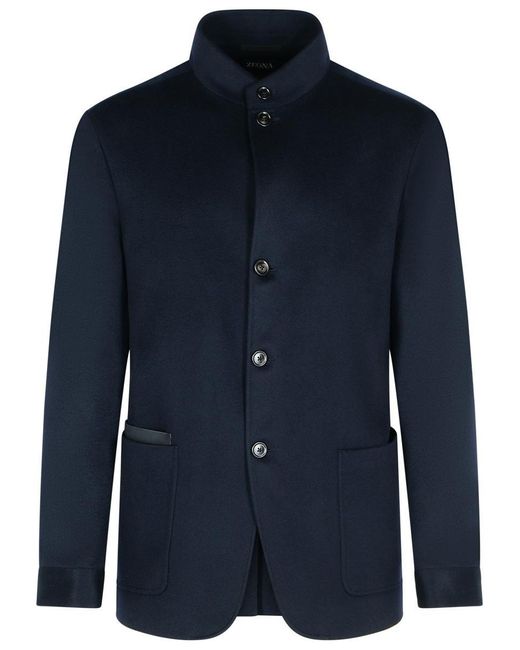 ZEGNA 'il Conte In Oasi' Navy Blue Cashmere Jacket for Men | Lyst UK