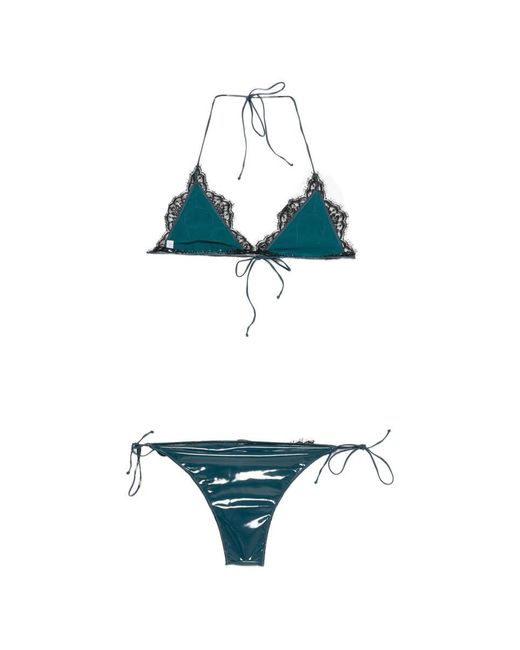 Oséree Travaille Latex Kini in White | Lyst UK