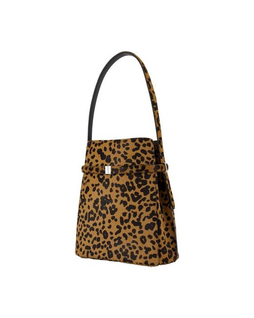 TOTEME Belted Pony Hair Purse in Brown | Lyst