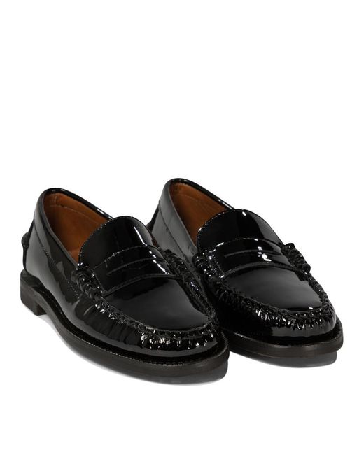 Sebago "Classic Dan" Patent Leather Loafers in Black | Lyst
